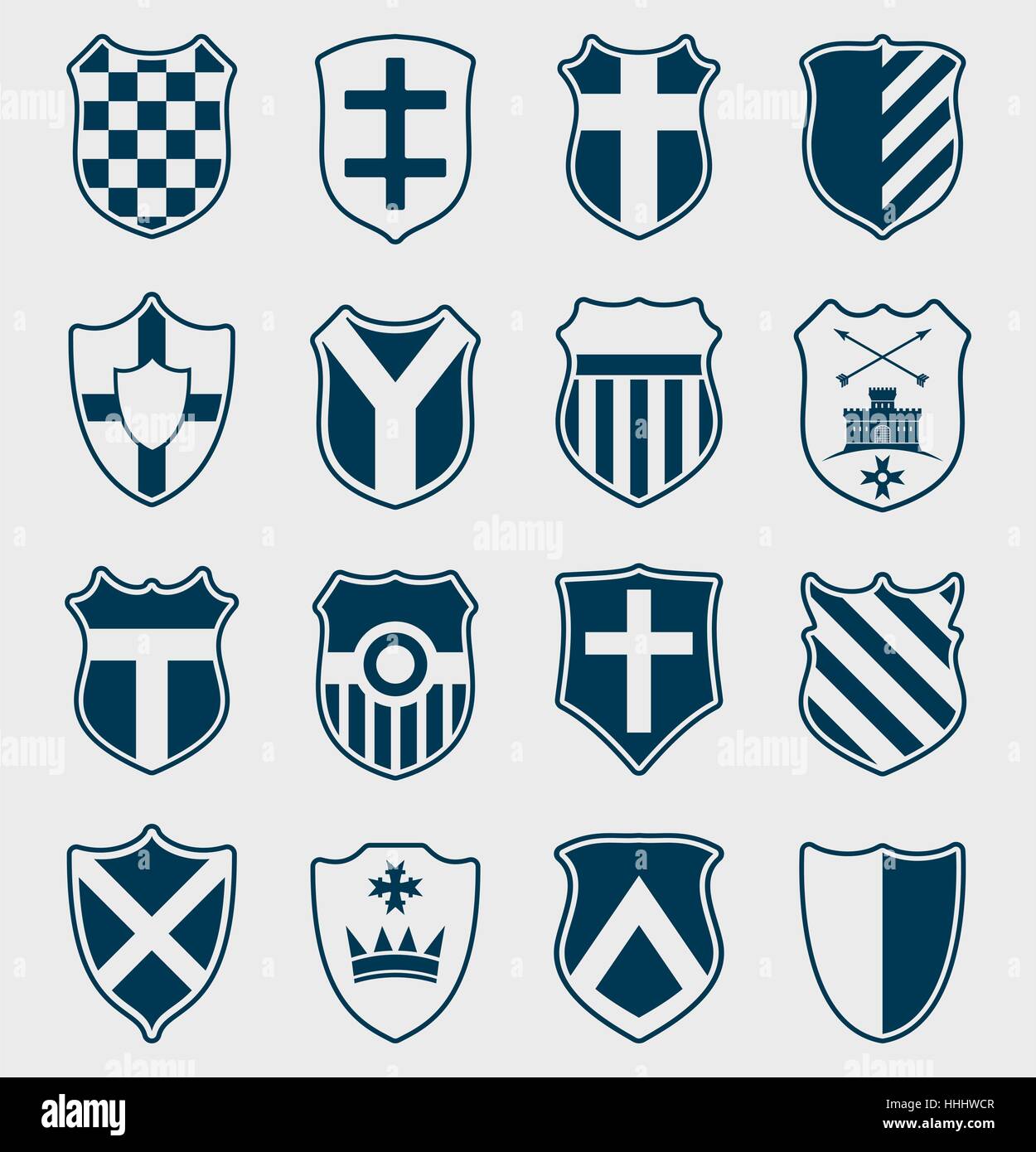 Heraldic shields hi-res stock photography and images - Alamy