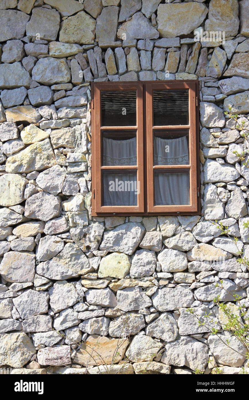 stone, window, porthole, dormer window, pane, vintage, rock, wall ...