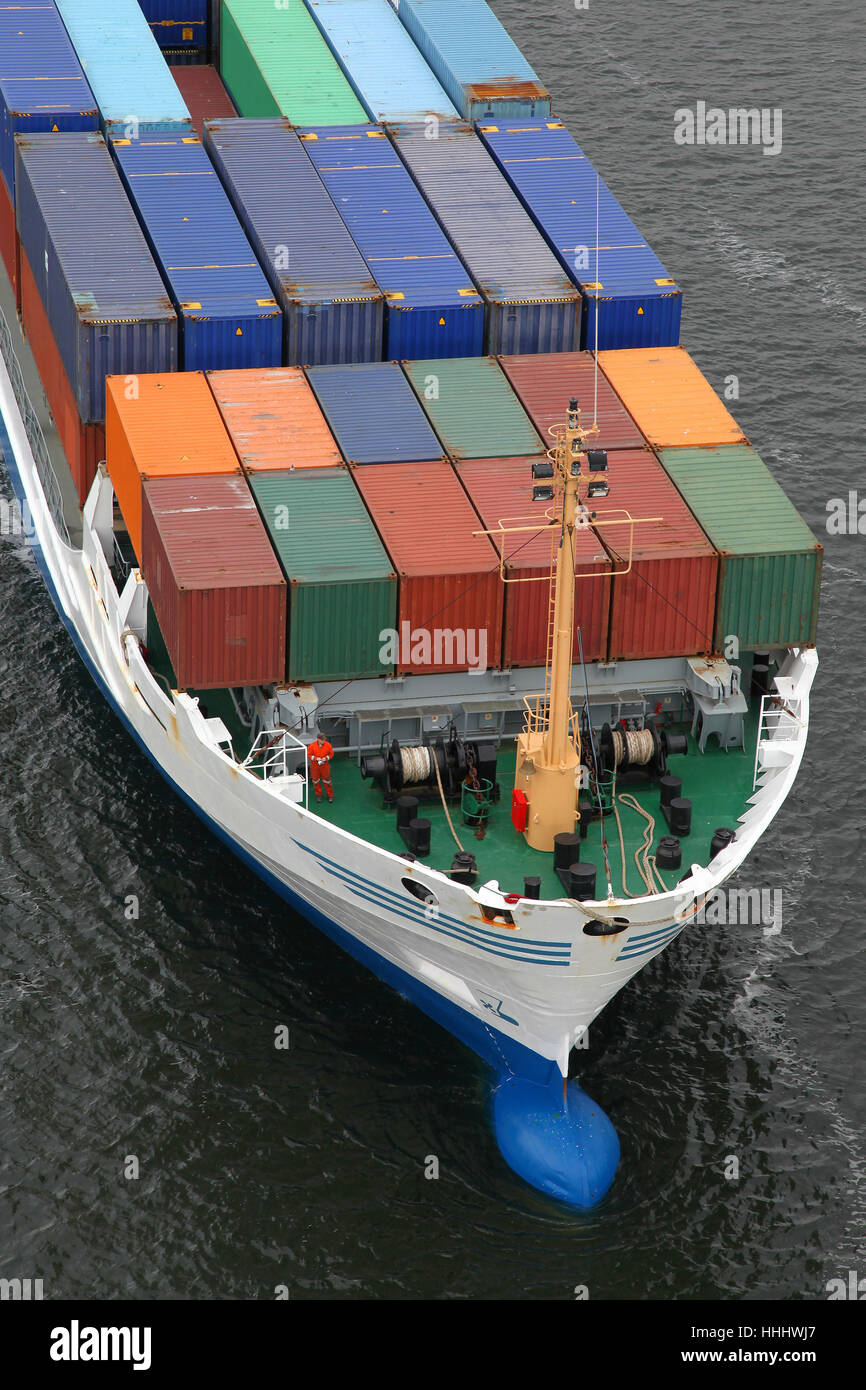 details of a container ship Stock Photo - Alamy