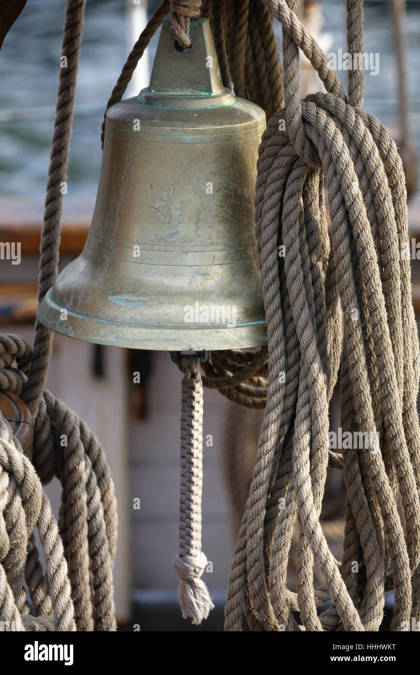 dew, brass, bell, navigation, seafaring, maritime, detail admission ...