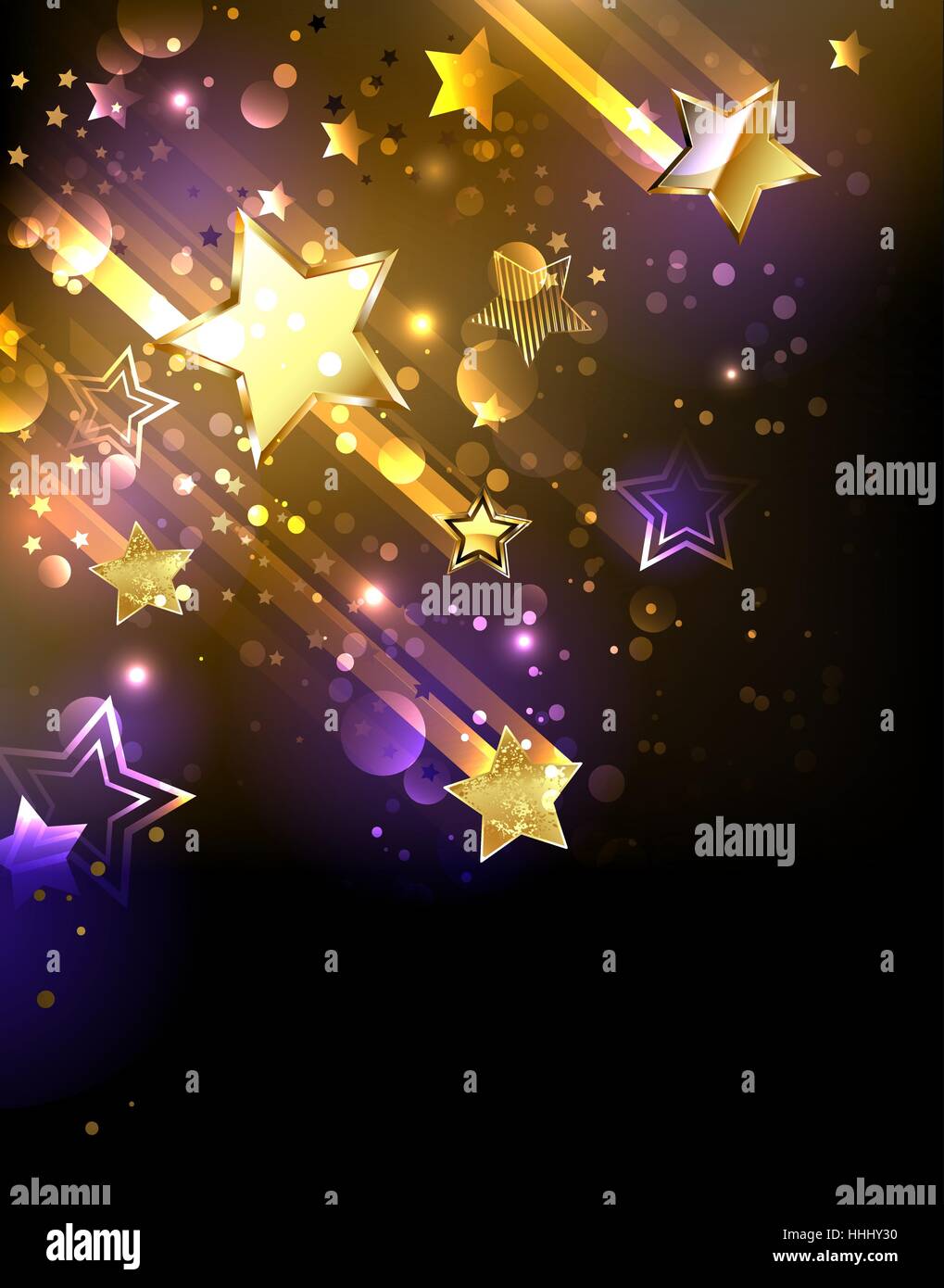 background with golden shooting stars Stock Vector Image & Art - Alamy