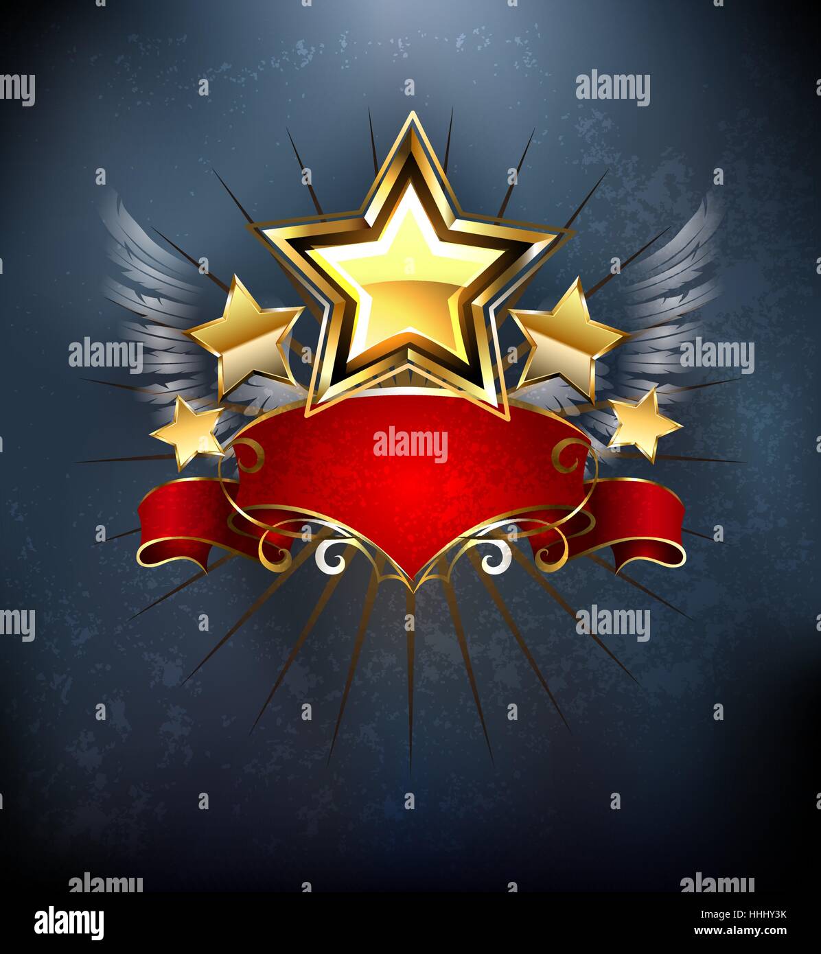 Ribbon stars emblem Stock Vector Images - Alamy