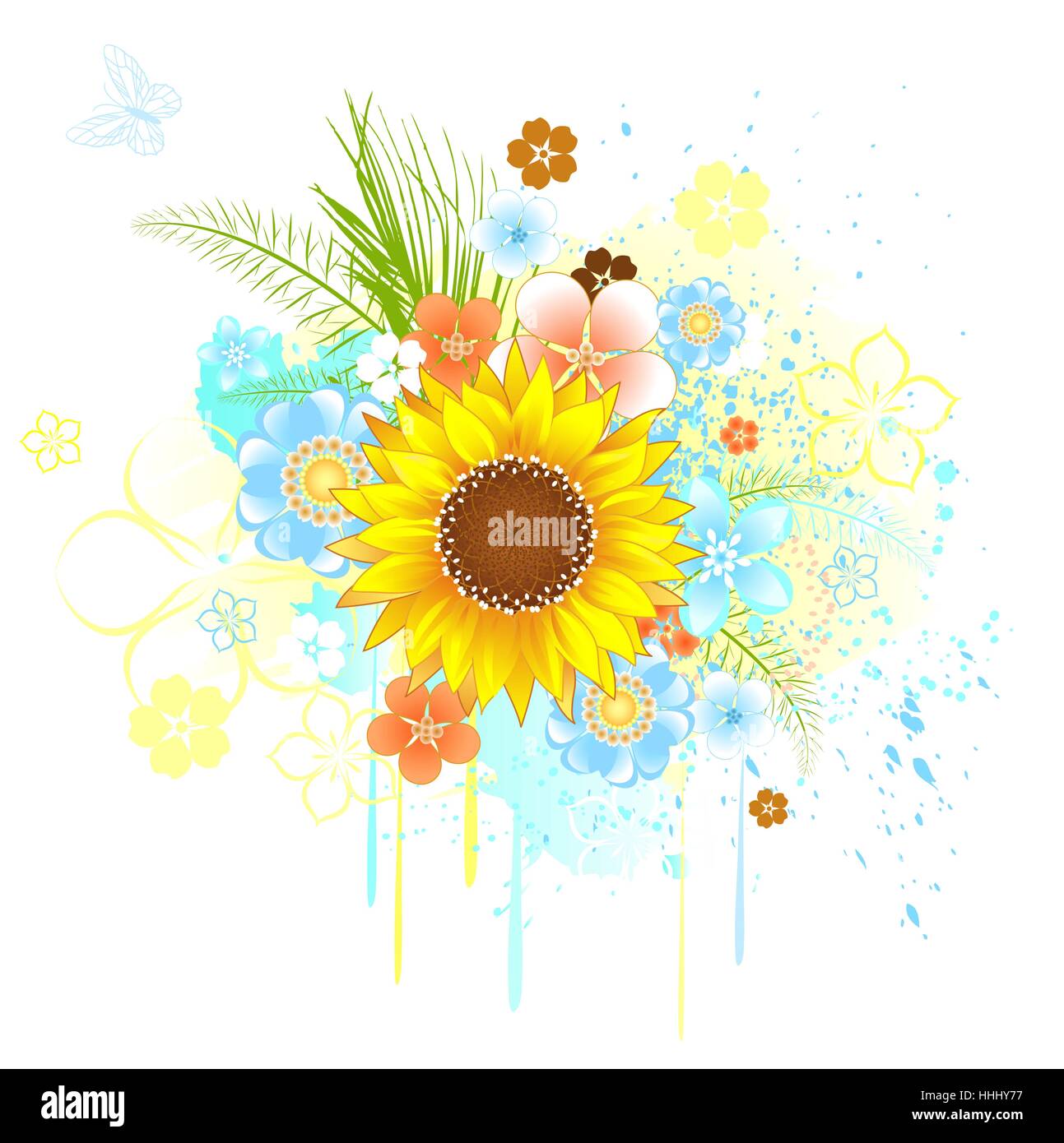 Yellow paint stains spray Stock Vector Images - Alamy