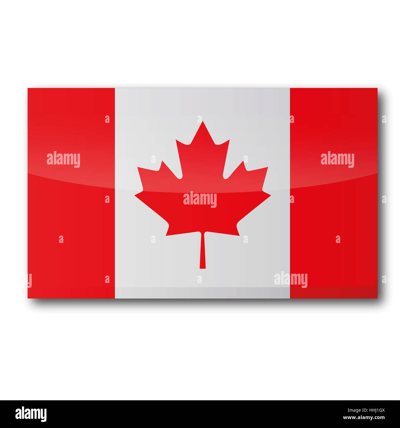 Canada flag button Cut Out Stock Images & Pictures - Alamy