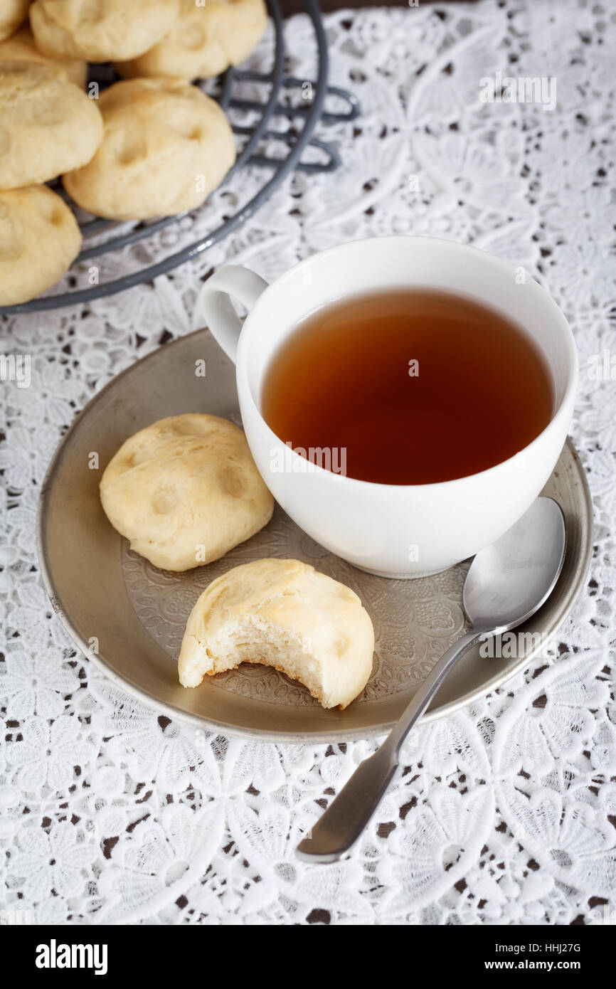 tea with pastries Stock Photo - Alamy
