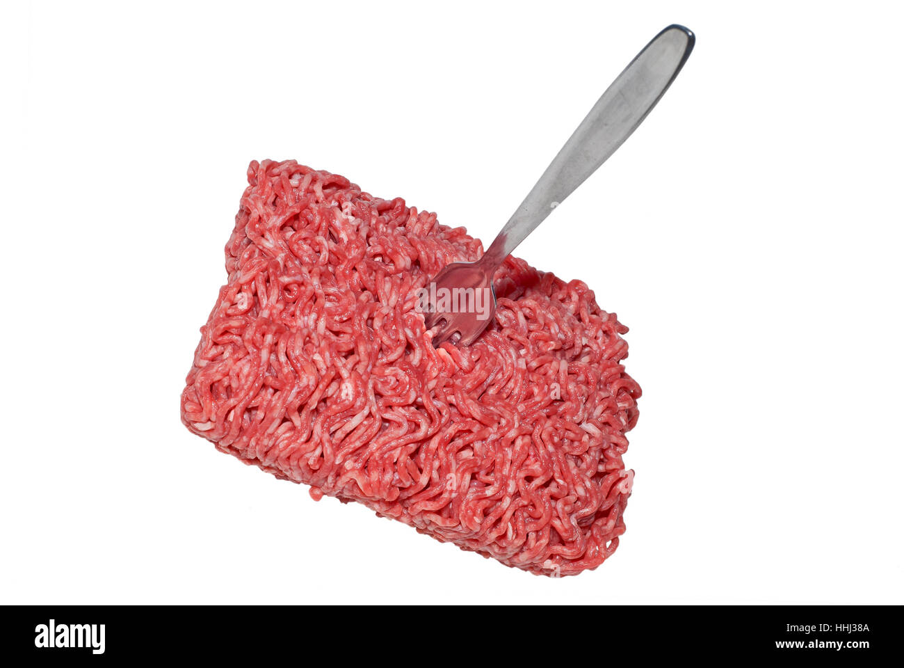 fork in ground meat preparation Stock Photo - Alamy