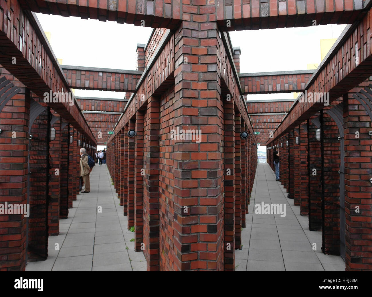 surreal perspective with a brick wall detail of the Daimler-Chrysler ...