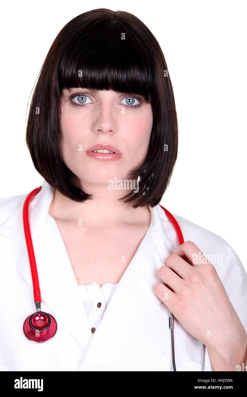 doctor, physician, medic, medical practicioner, woman, blue, hand ...