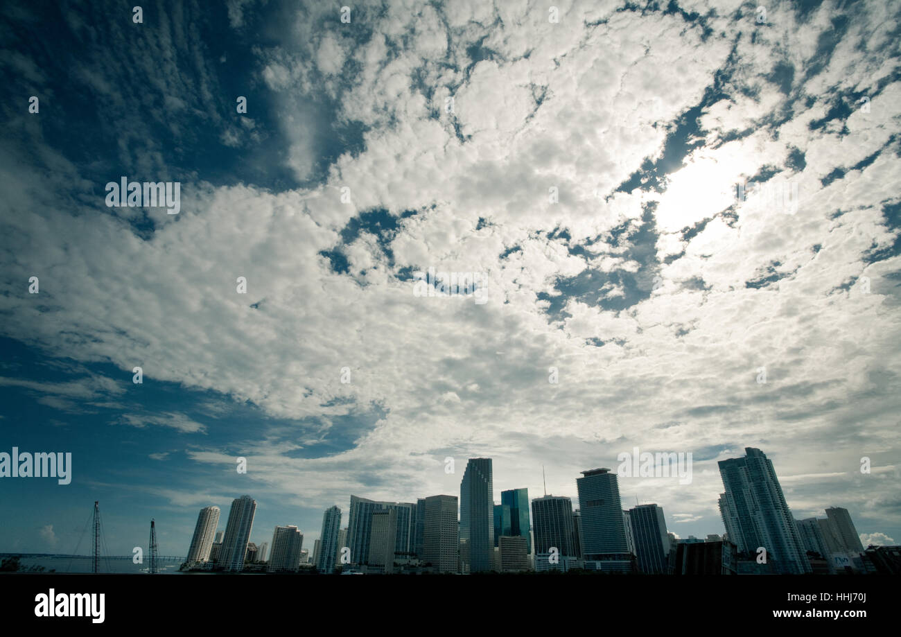 Sky and Miami city scape Stock Photo - Alamy
