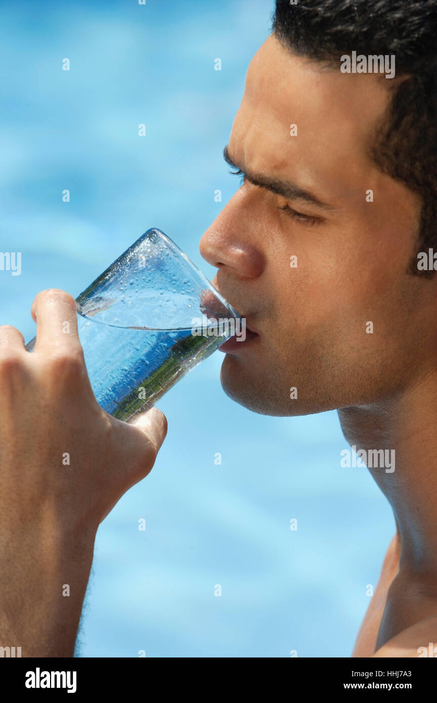 man drinking water Stock Photo - Alamy