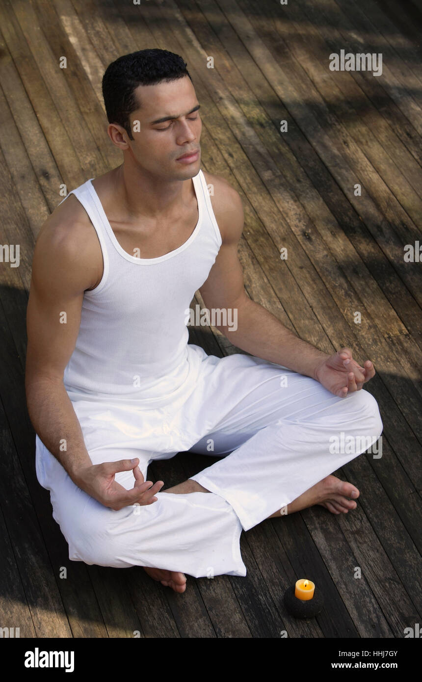 man practicing yoga Stock Photo - Alamy