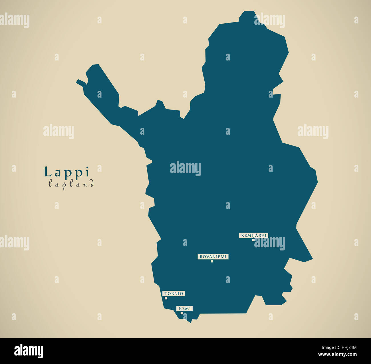 Map of lapland hi-res stock photography and images - Alamy