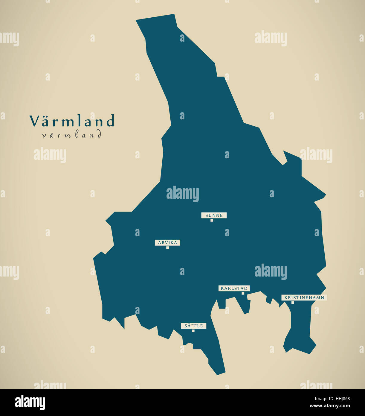 Varmland Sweden Parish Map – Varmland Map – EVUEL