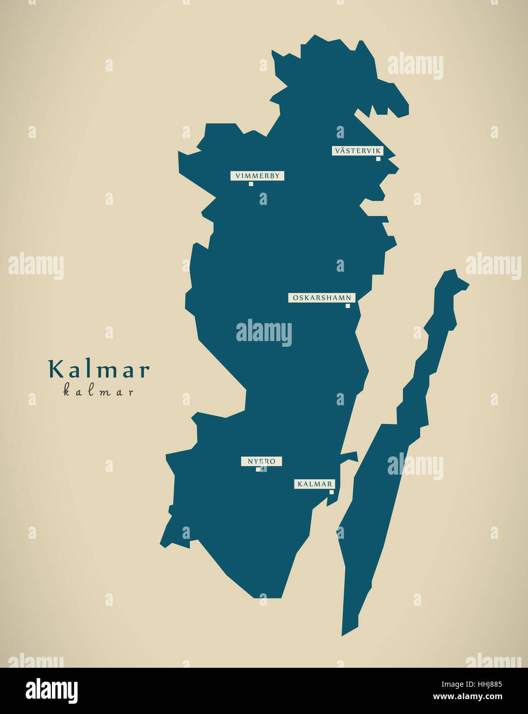 Map of kalmar hi-res stock photography and images - Alamy