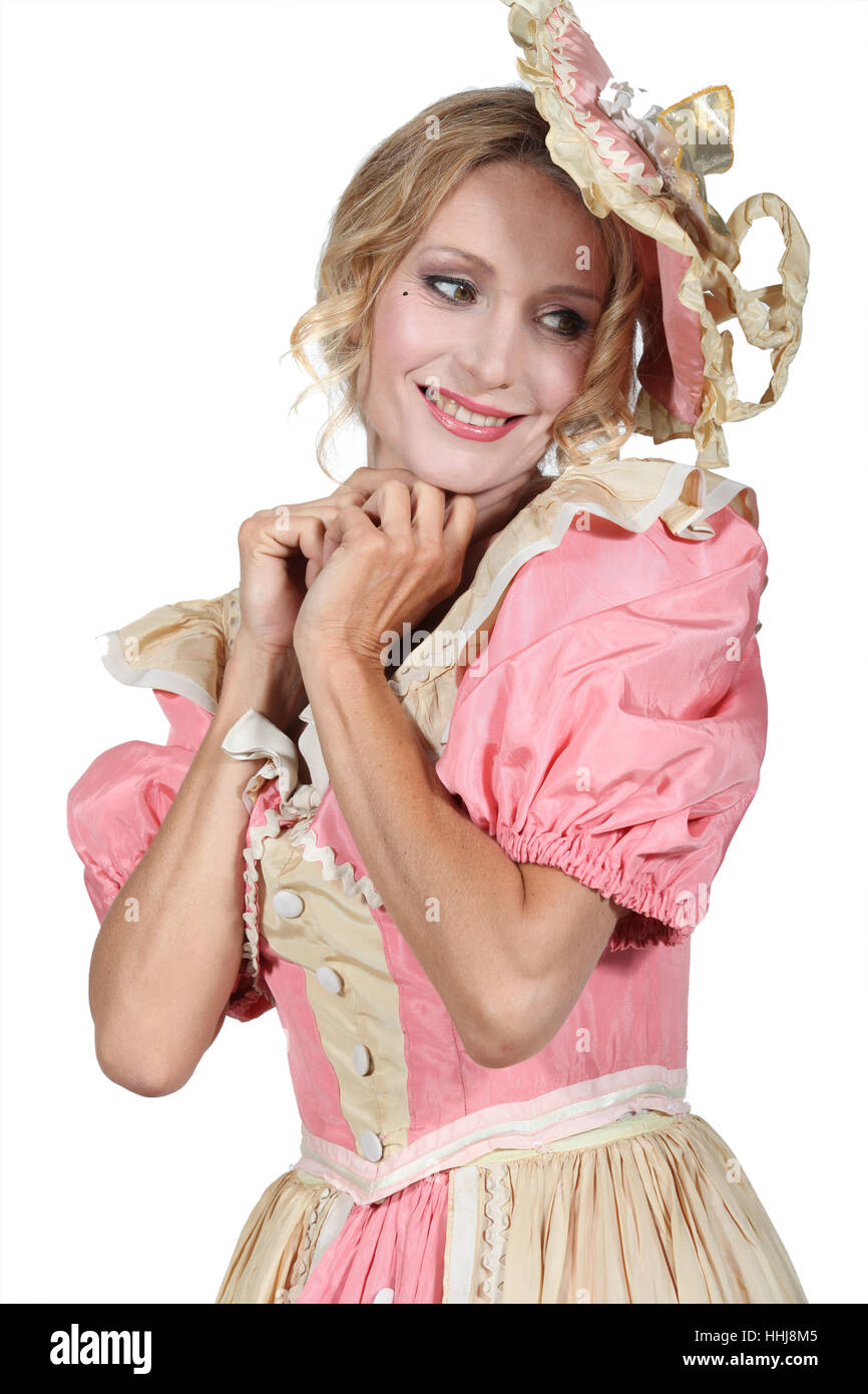 woman, female, traditional, authentic, old, pink, woman, laugh, laughs ...