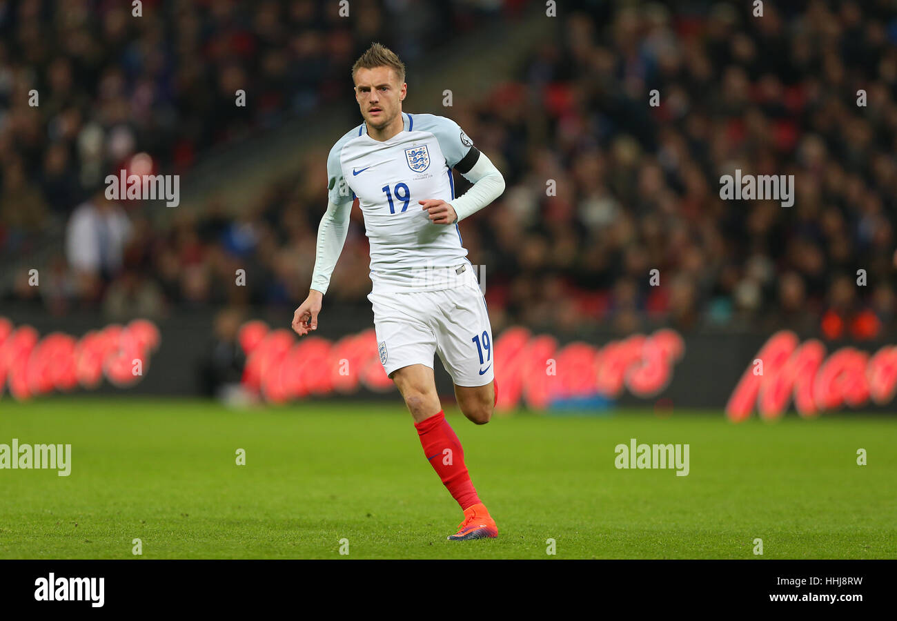 Jamie Vardy seen during the FIFA World Cup Qualifier match between ...