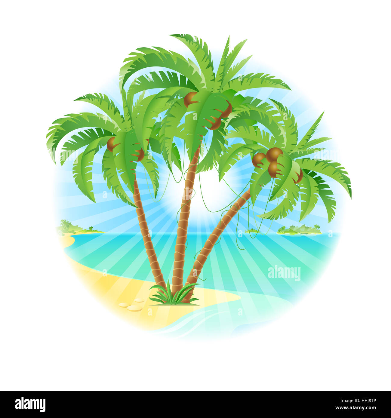 Seaside beautiful scenery cartoon vector hi-res stock photography and ...