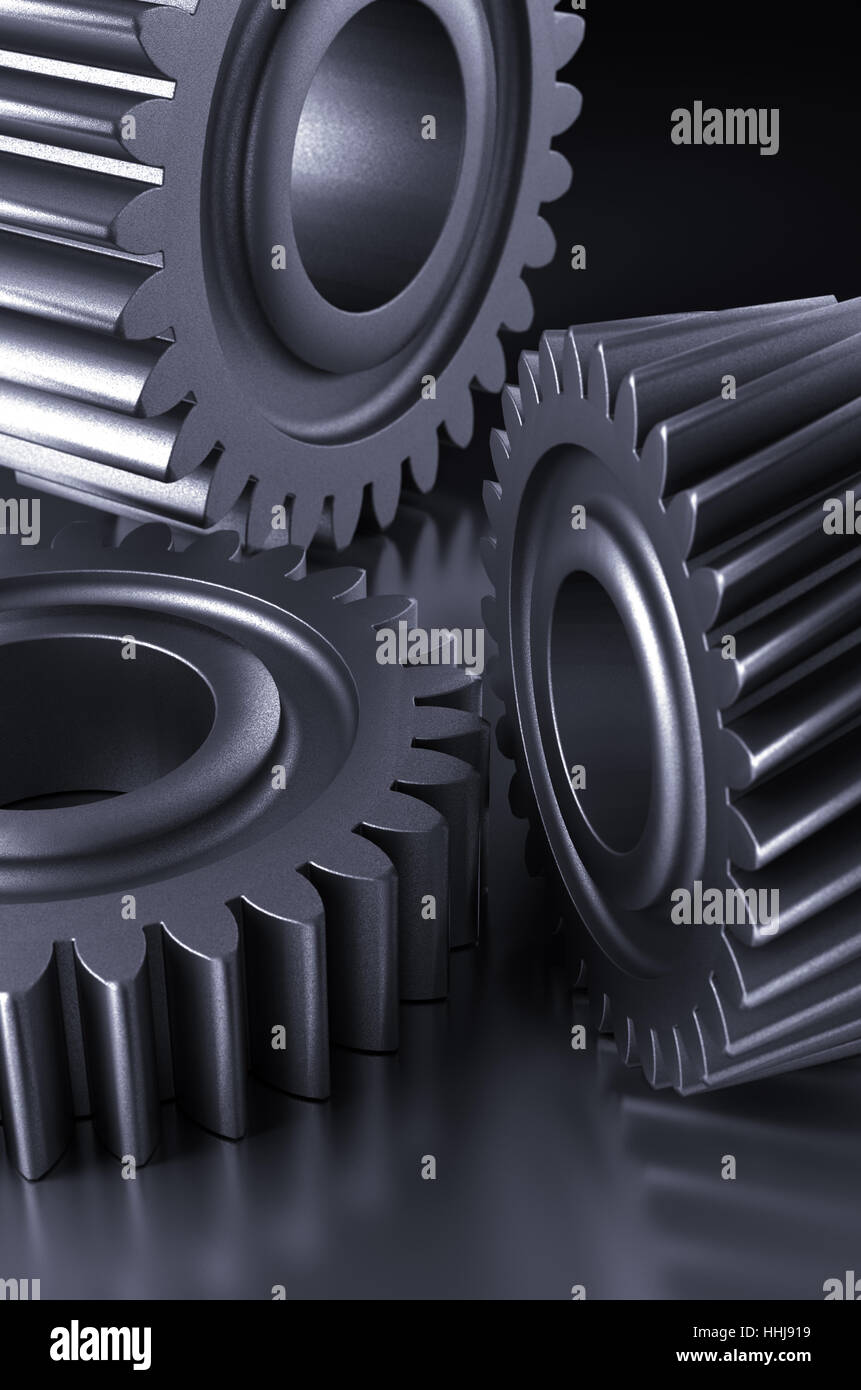 industry, steel, gear, vertical, teamwork, equipment, nobody, vignette ...