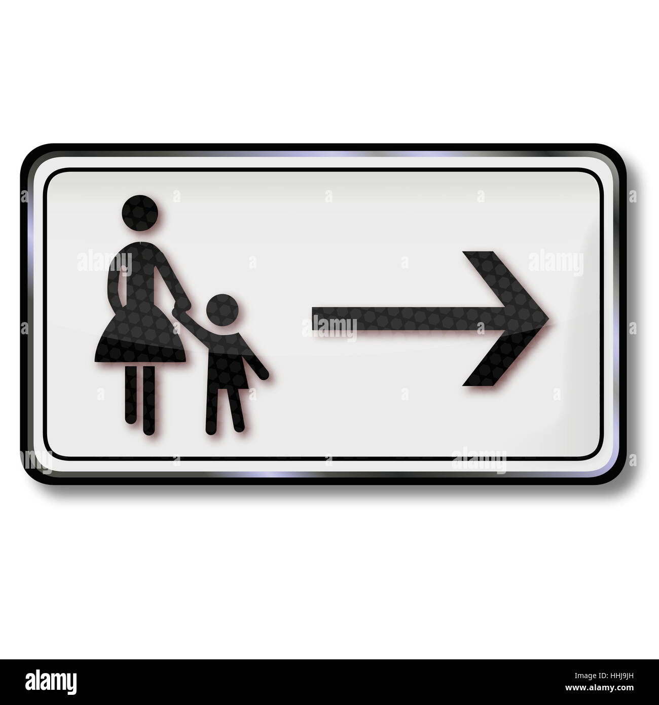 traffic sign pedestrian path Stock Photo - Alamy