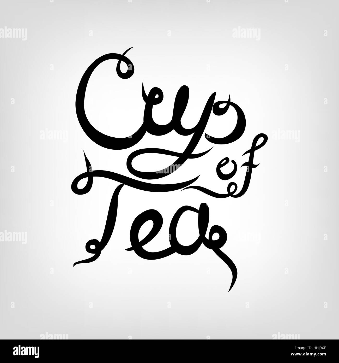 Vector hand drawn cute lettering cup hi-res stock photography and ...