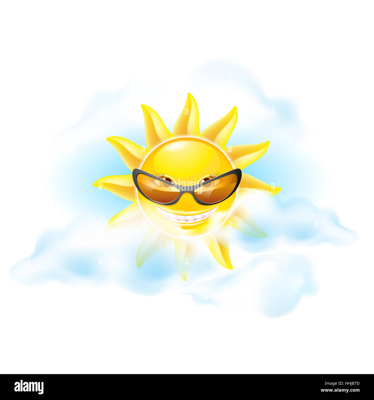 Cartoon smiling sun characters sunglasses hi-res stock photography and ...