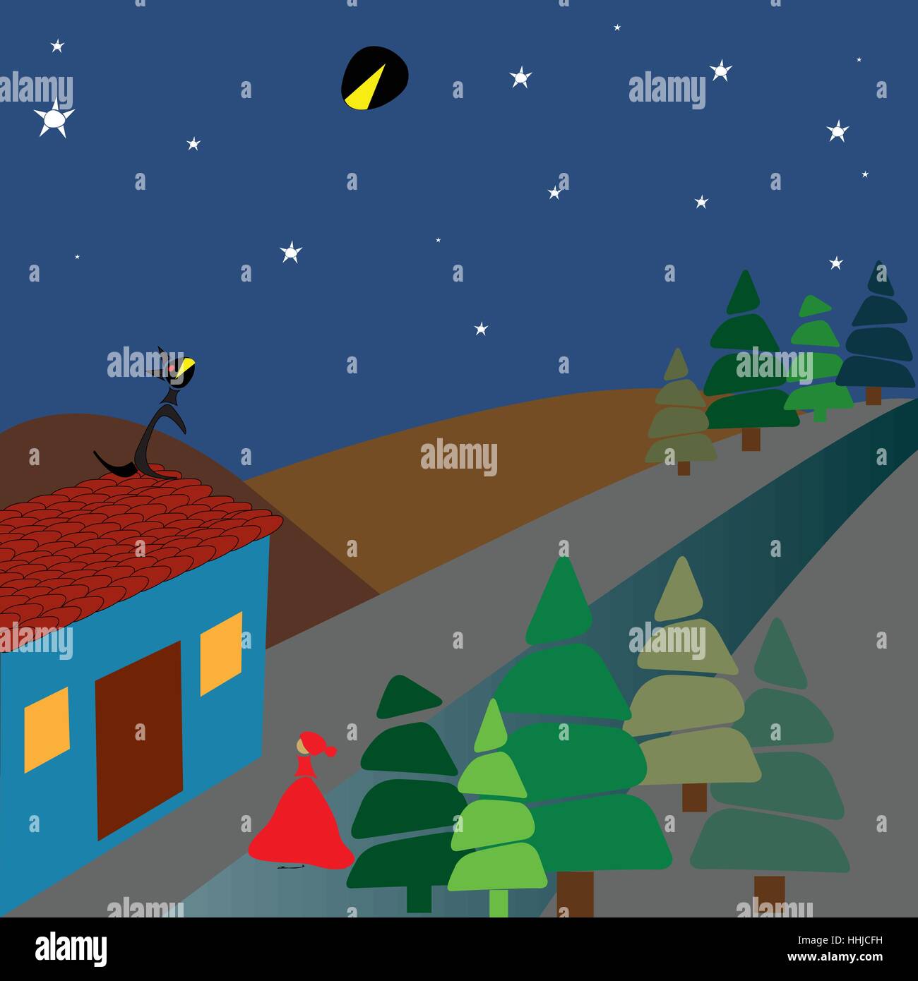 Little red riding hood art hi-res stock photography and images - Alamy