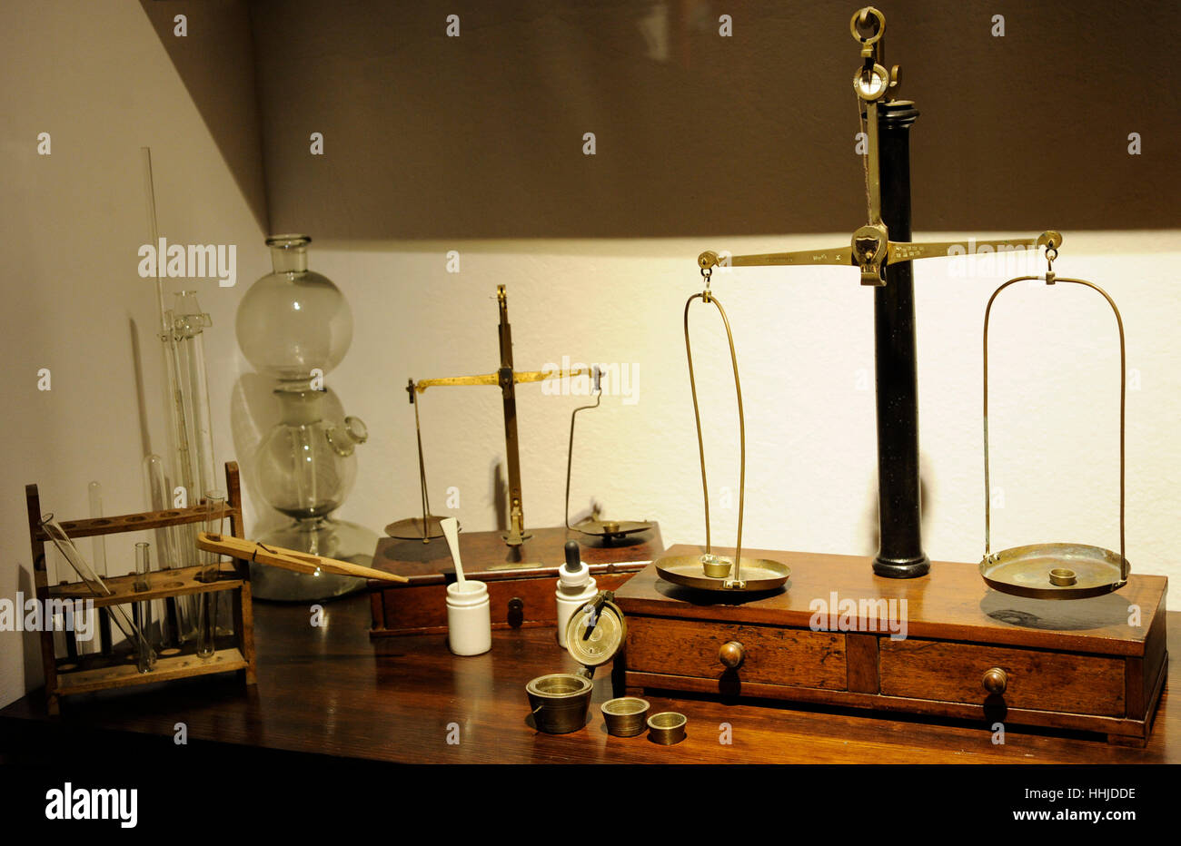 History of medicine and pharmacy. Various objects and instruments used ...