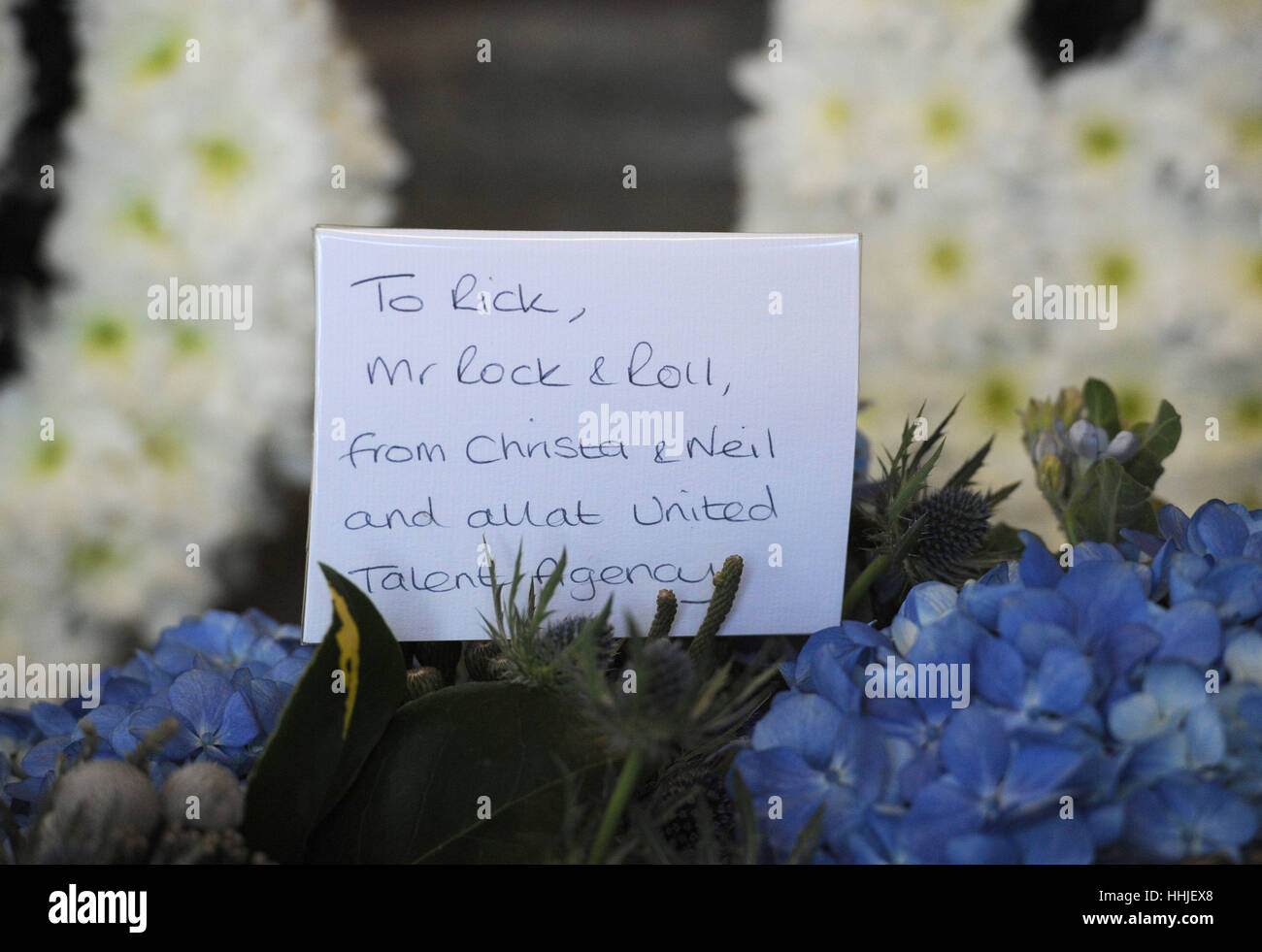 Flowers and messages are left for Status Quo guitarist Rick Parfitt at ...