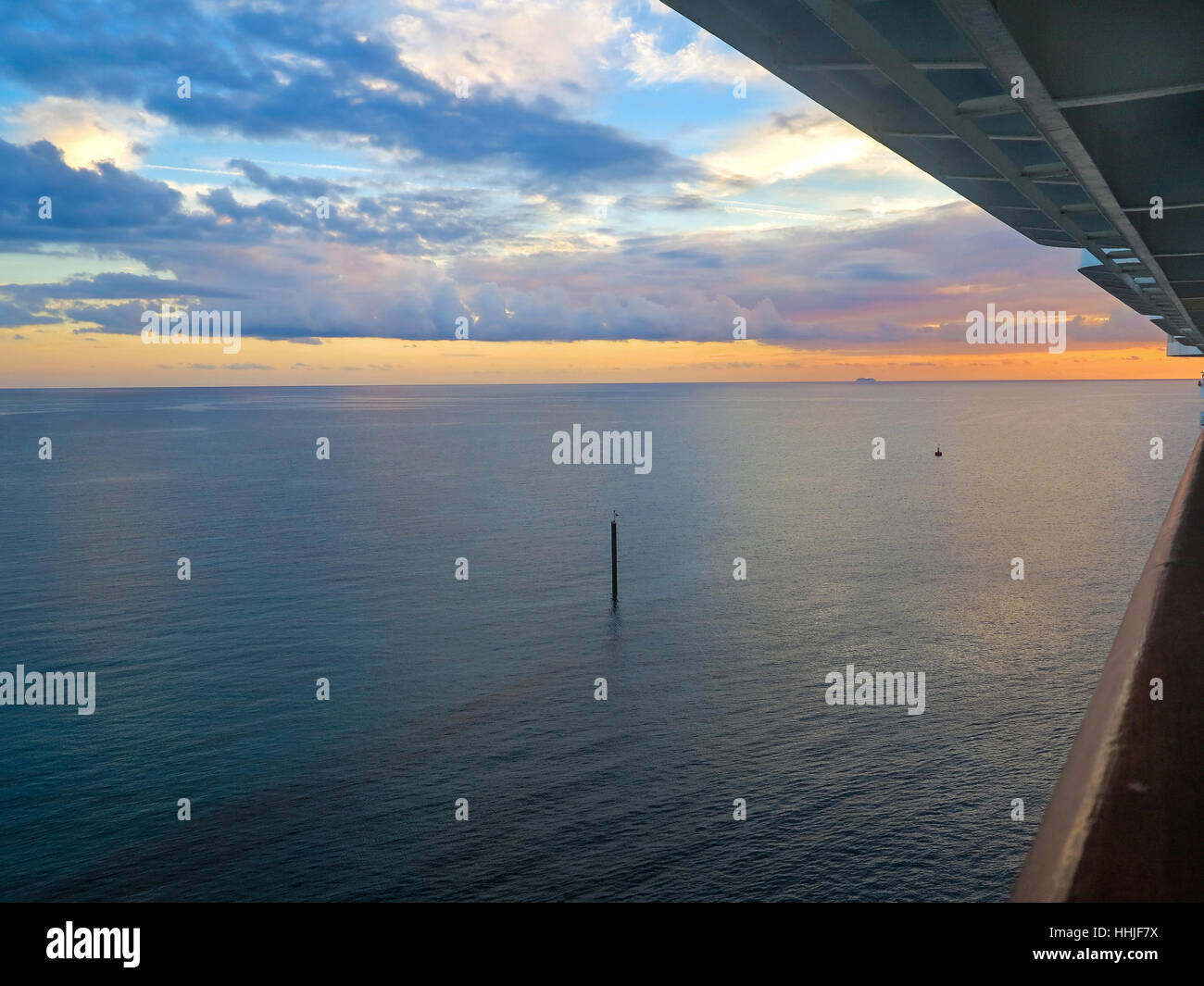 A sunset over the ocean from a cruise ship Stock Photo - Alamy