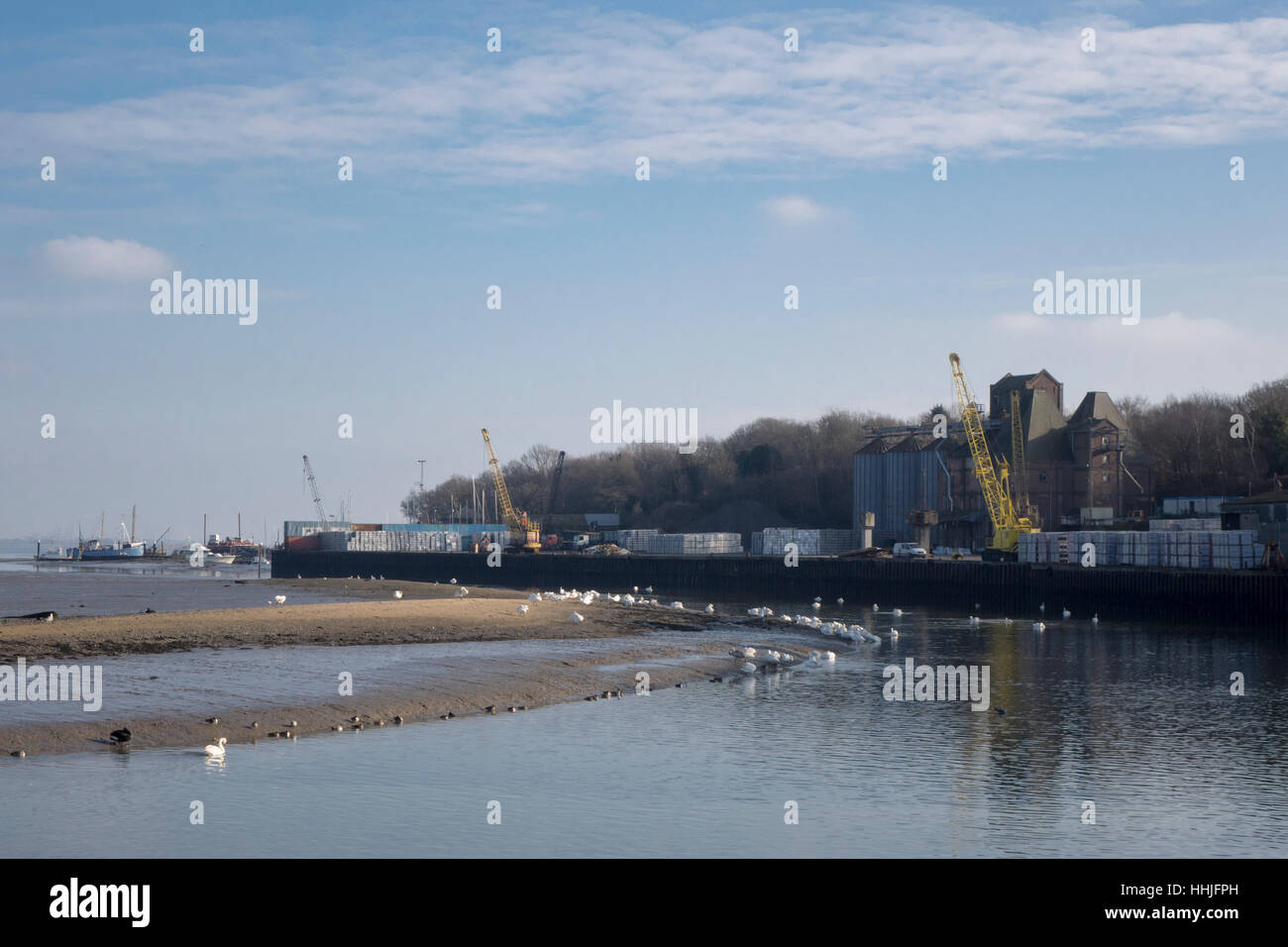 working Mistley quay River Stour Stock Photo - Alamy