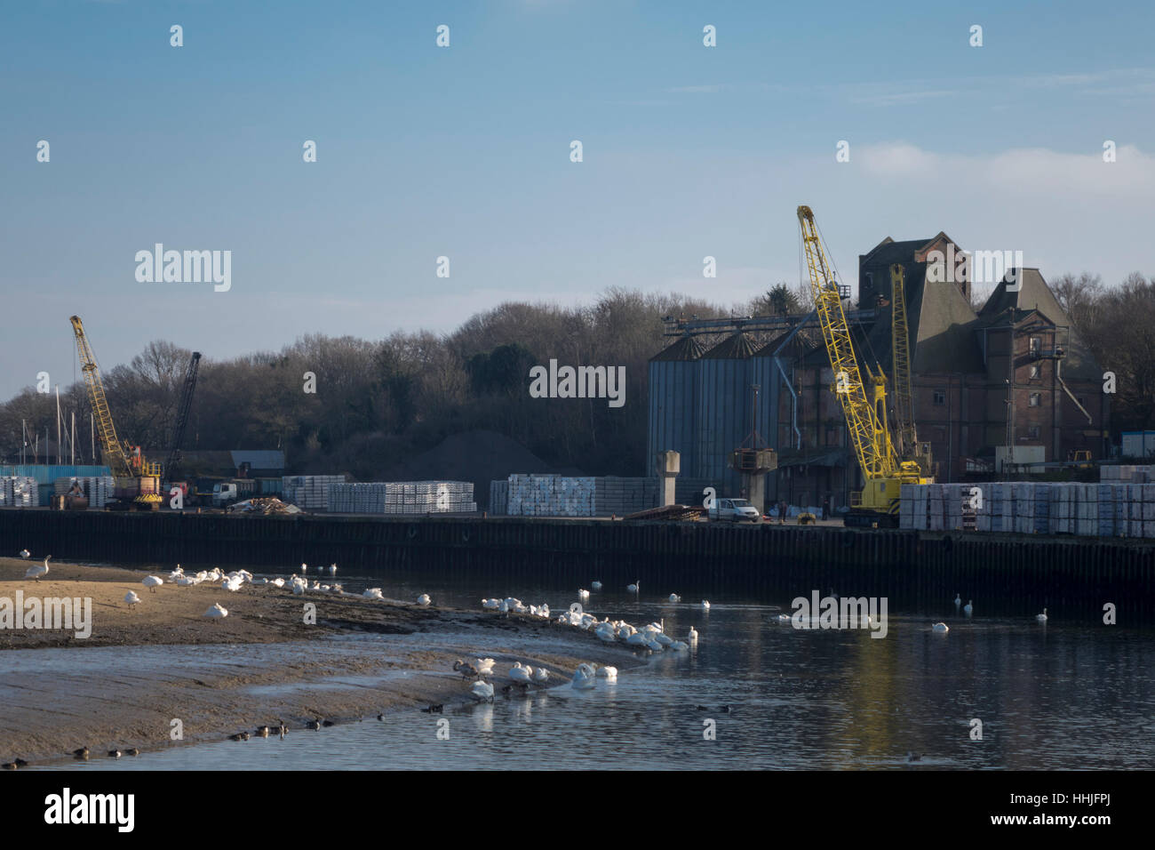 working Mistley quay Stock Photo - Alamy