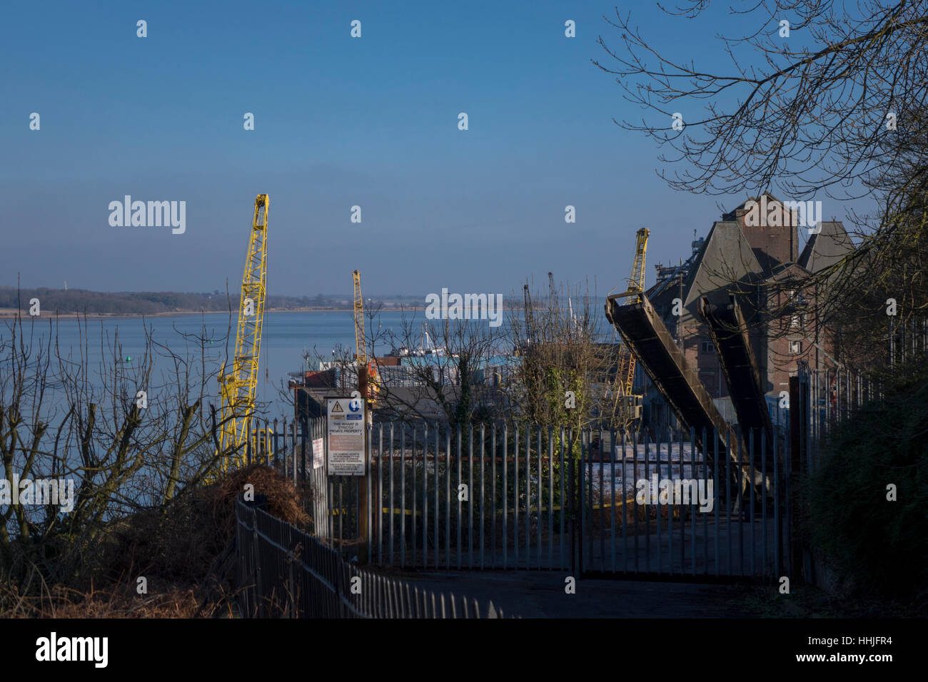 working Mistley quay Stock Photo - Alamy