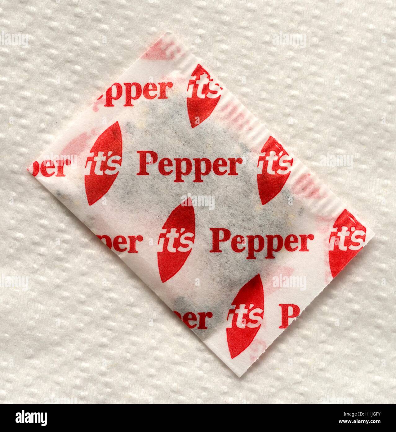 A catering sachet of pepper Stock Photo - Alamy