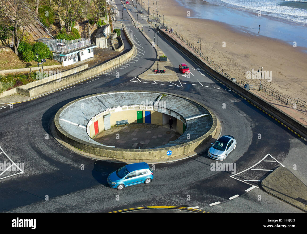 Roundabout in Scarborough Stock Photo - Alamy