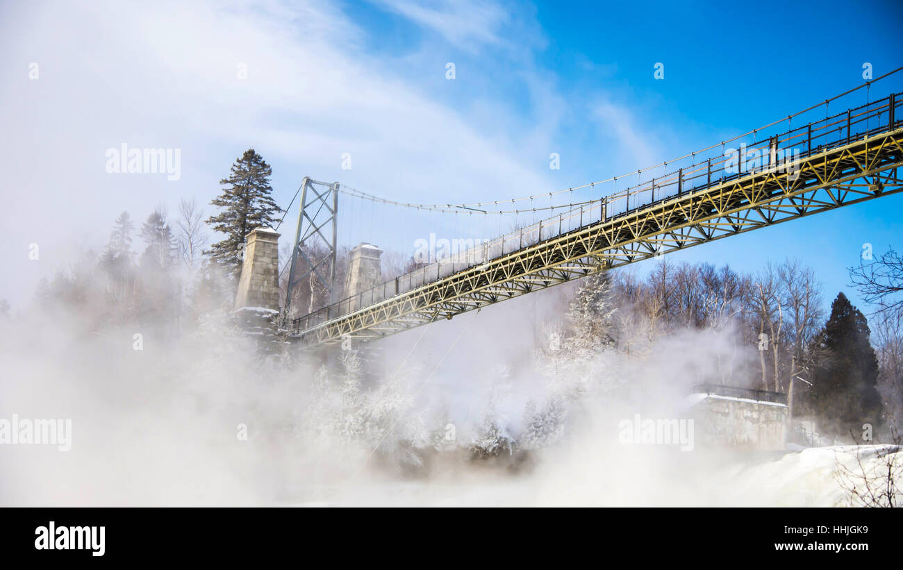 A bridge in the fog Stock Photo - Alamy