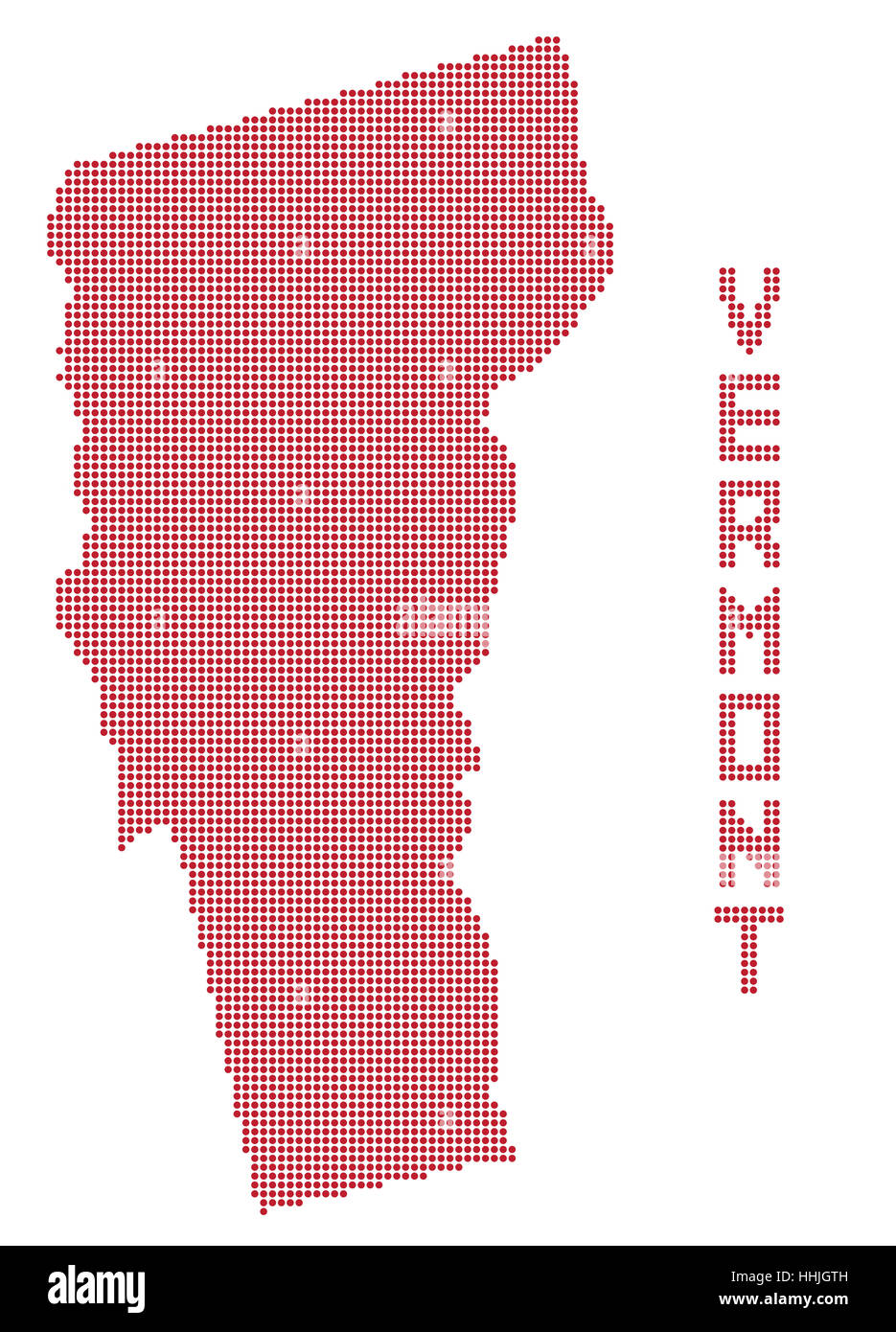 A dot map of Vermont state isolated on a white background Stock Photo ...