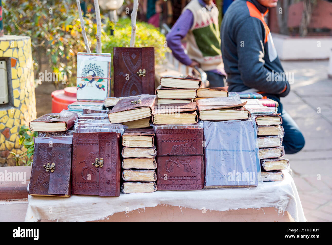 A hand made diary for sale in New Delhi, India. The crafts of India are ...