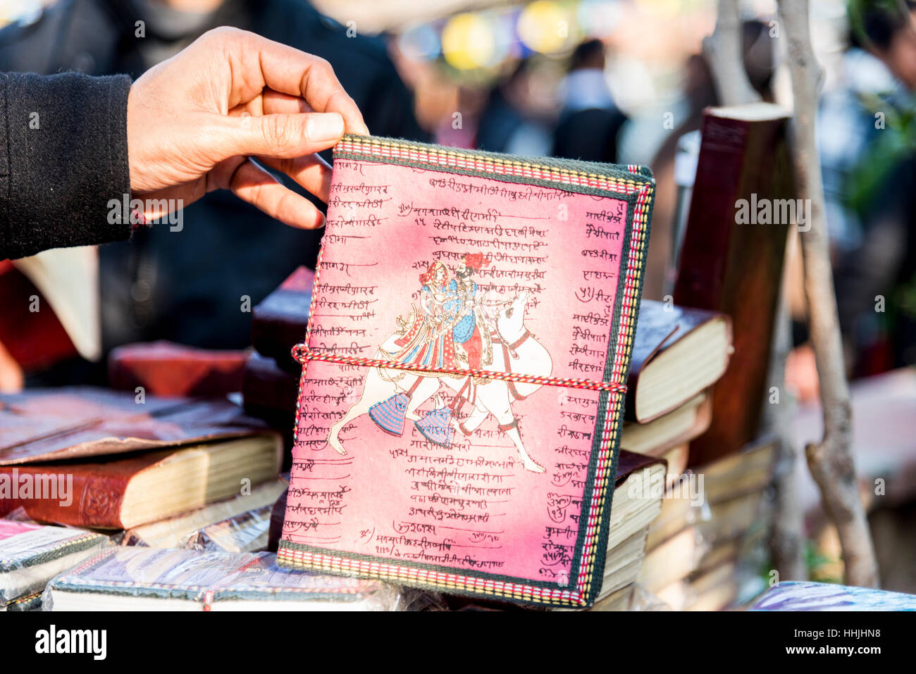 A hand made diary for sale in New Delhi, India. The crafts of India are ...