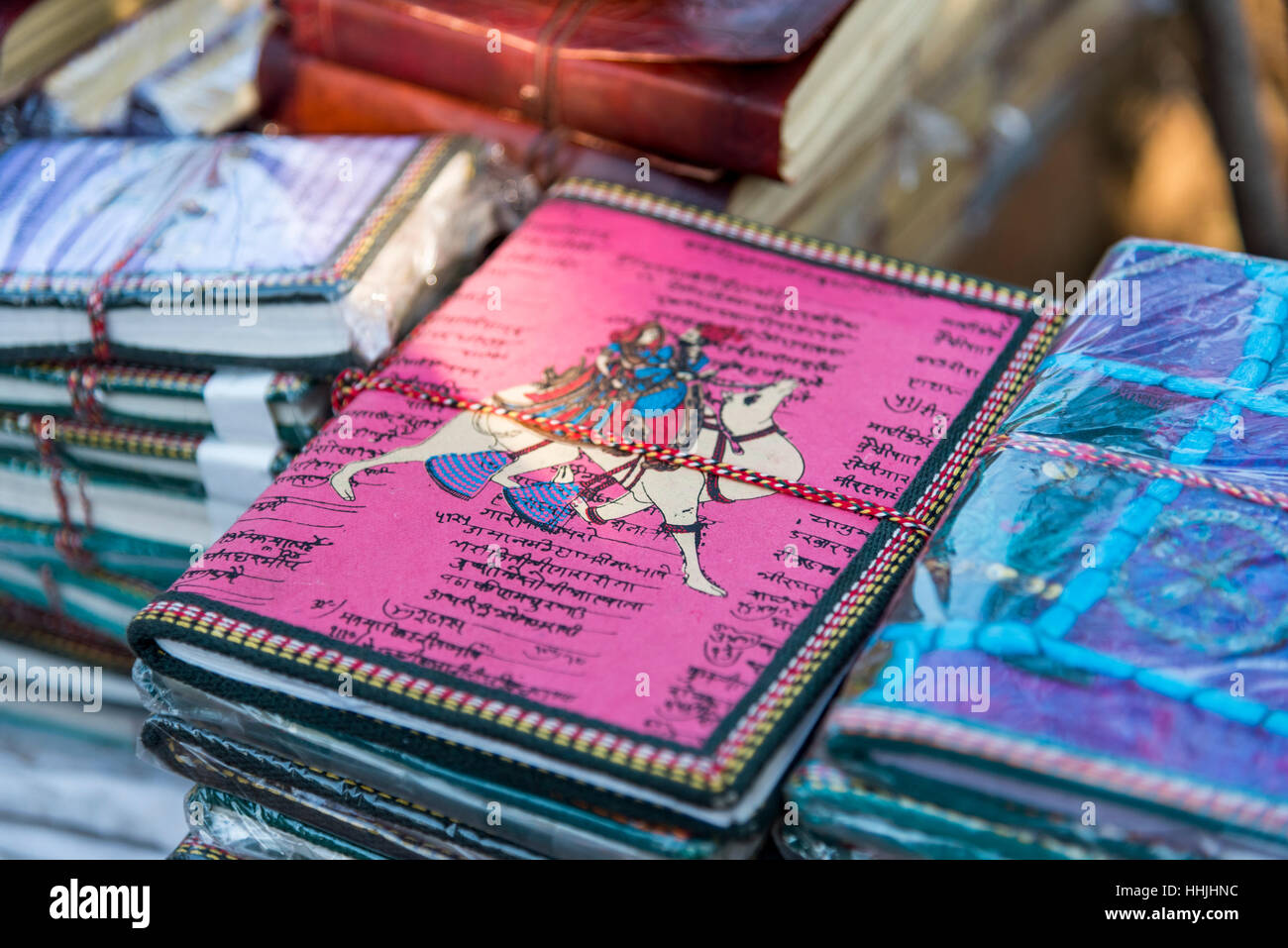 A hand made diary for sale in New Delhi, India. The crafts of India are ...