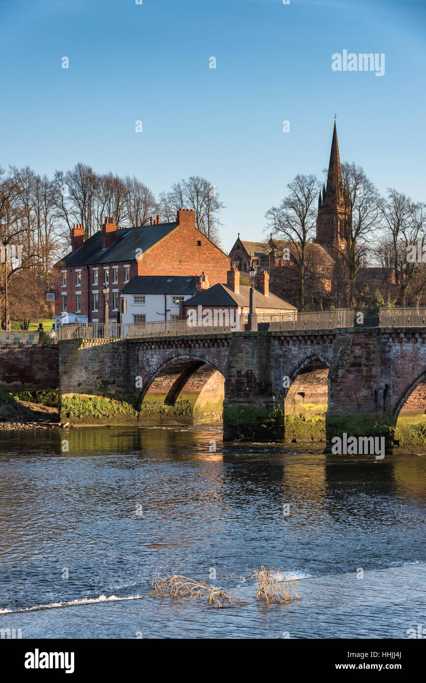 Grosvenor bridge over the river Dee in Chester, England Stock Photo - Alamy