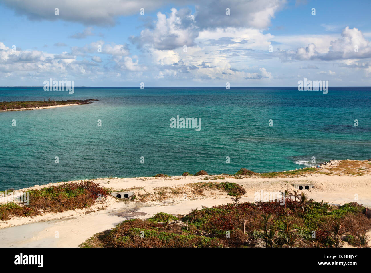 An island with sand overlooking the atlantic ocean Stock Photo - Alamy
