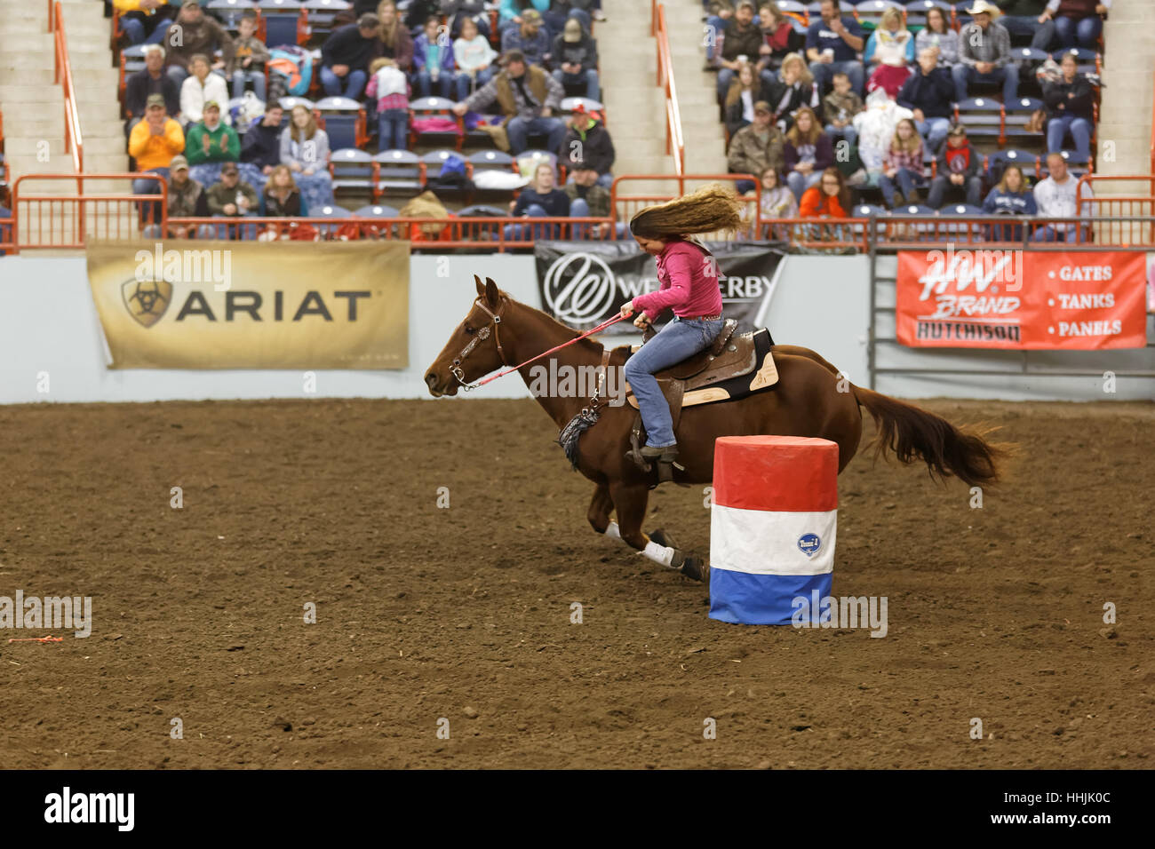 Barrel race teenager hi-res stock photography and images - Alamy