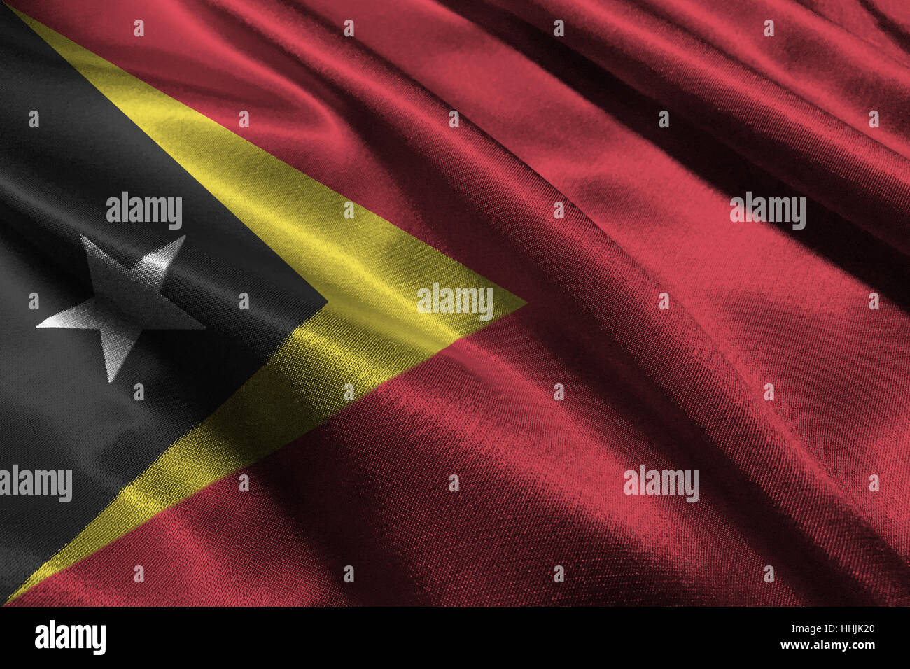 Flag Of The Democratic Republic Of Timor Leste High Resolution Stock ...
