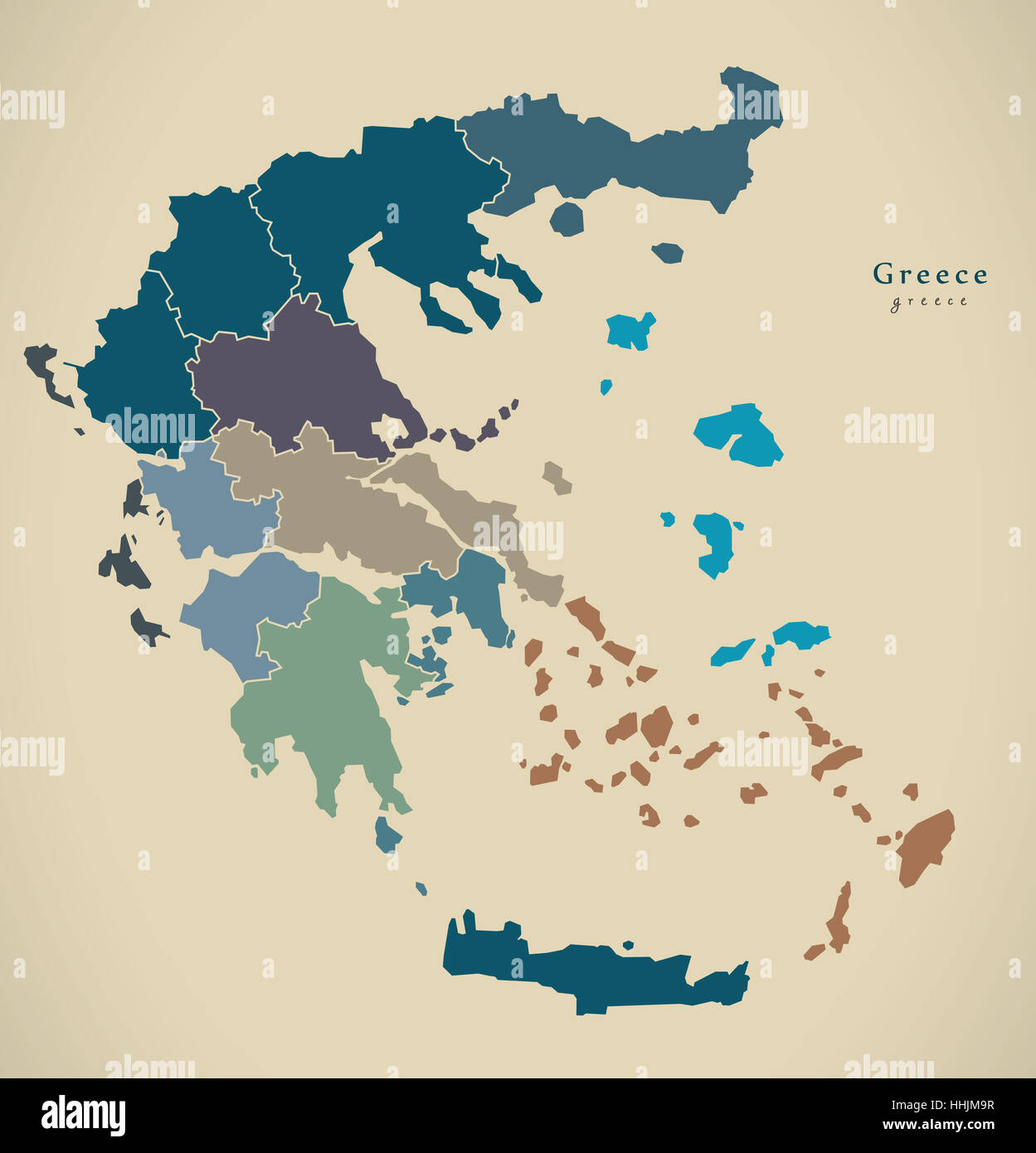 Map greece borders hi-res stock photography and images - Alamy