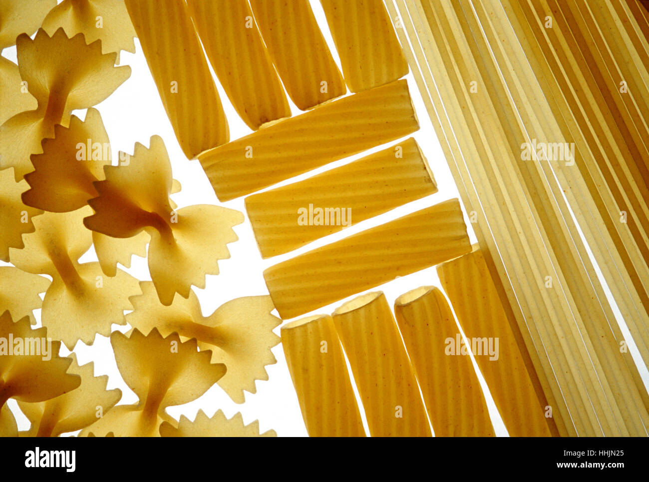 Variety of Types and Shapes of Italian Pasta Stock Photo - Alamy