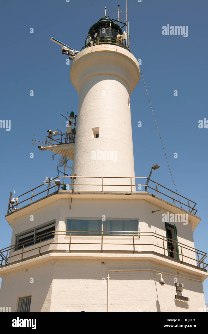 Point Lonsdale lighthouse at the head of Port Phillip Bay, Victoria ...