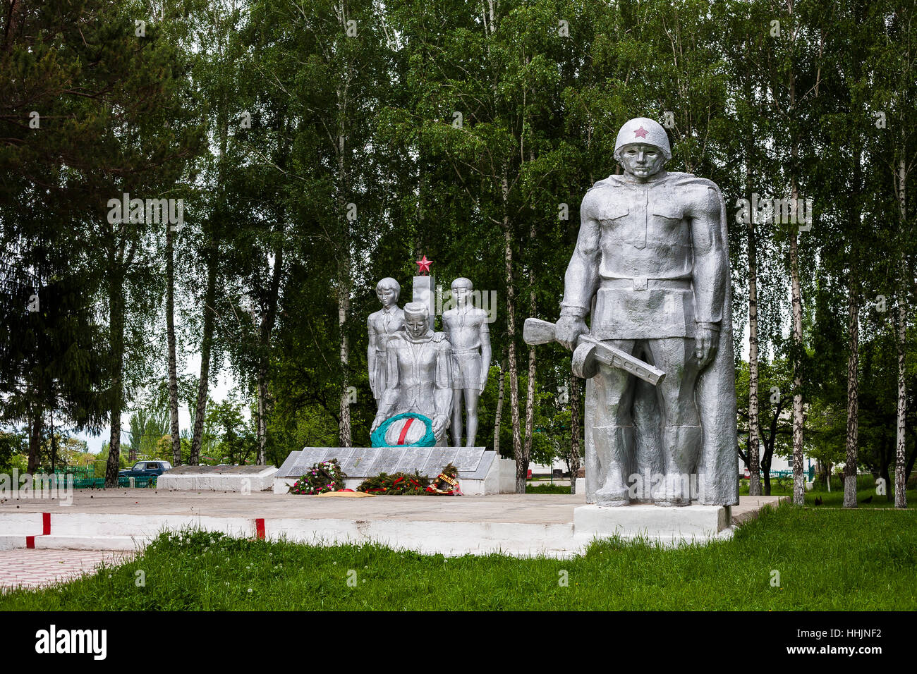 Outsized Soviet war Memorials are a common sight all over Central Asia ...
