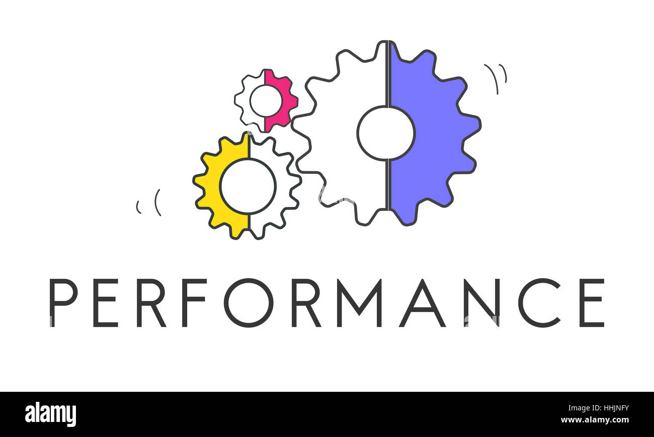 Performance Skills Cog Icon Concept Stock Photo - Alamy