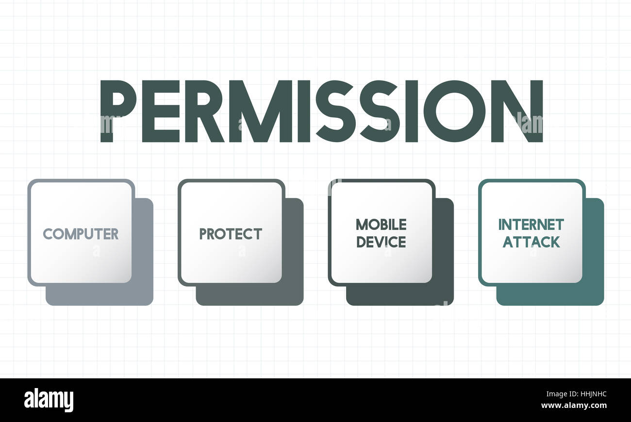Authorization Permission Network Security System Concept Stock Photo ...