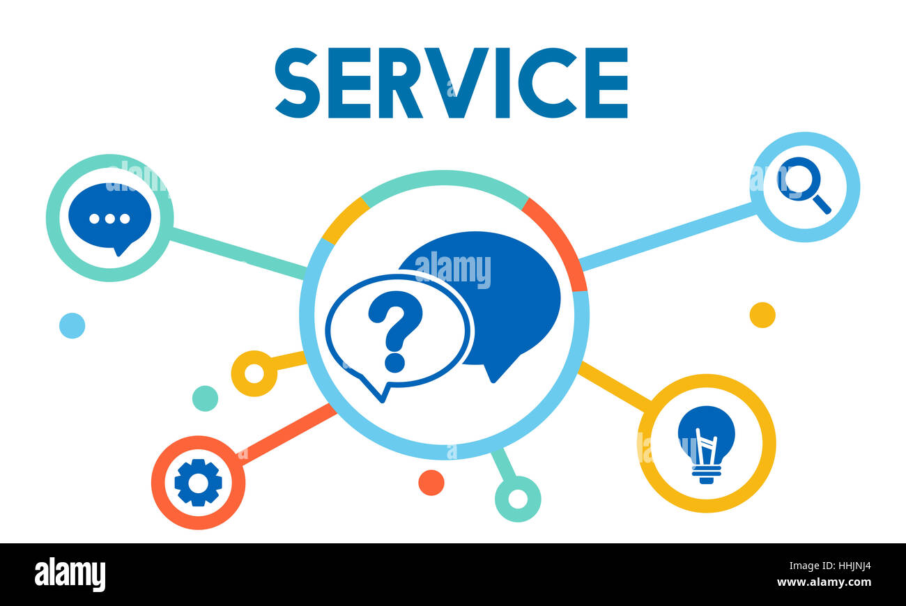 Communication Service Help Desk Concept Stock Photo - Alamy